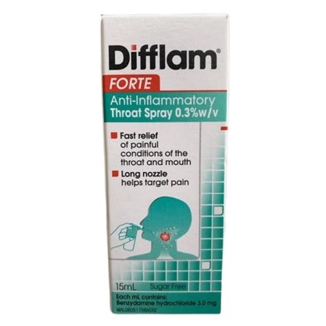 Buy Difflam 03 Forte Throat Spray 15ml Uses Dosage Side Effects
