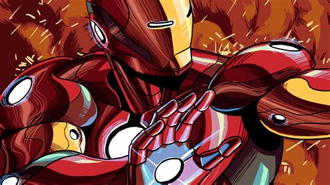 Iron Man Cartoon Hd Wallpaper For Pc