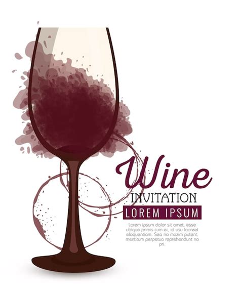 Premium Vector Red Wine Cup Label
