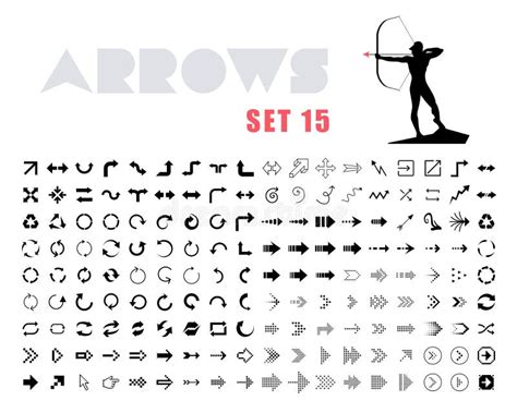 arrow and cursor icons stock vector illustration of flat 235318200