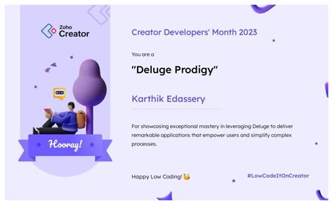 Karthik Edassery On Linkedin Zoho Deluge Lowcode Zohocreator