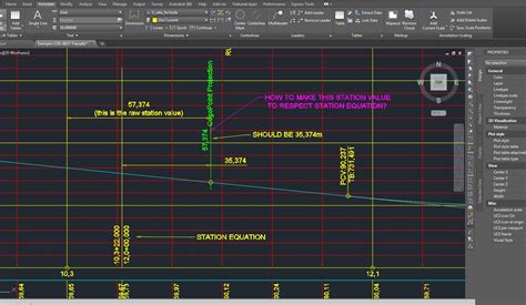 Projection Label Station Issue When Using Station Equation Autodesk