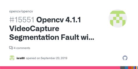 opencv 4 1 1 videocapture segmentation fault with ffmpeg 4 2 1 · issue