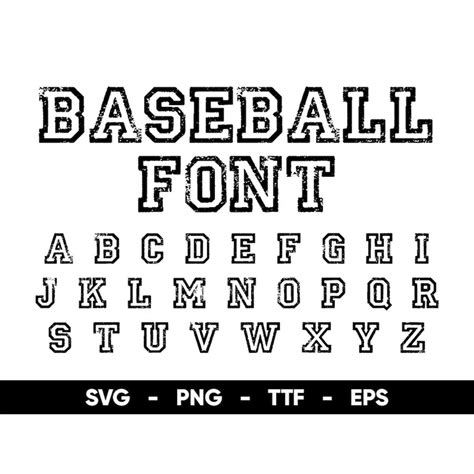 Baseball Font Svg College Alphabet Svg Files For Cricut And Inspire