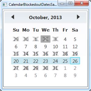 The Calendar Control The Complete WPF Tutorial