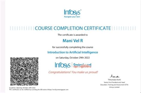 Manivel R On Linkedin Artificialintelligence Infosysspringboard Technology