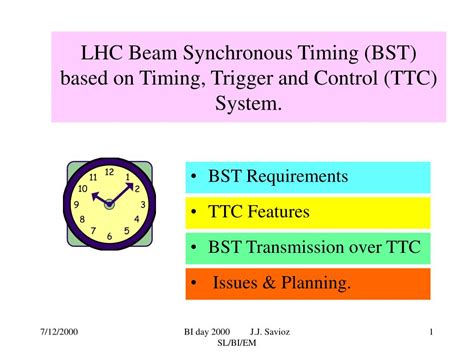 Ppt Lhc Beam Synchronous Timing Bst Based On Timing Trigger And