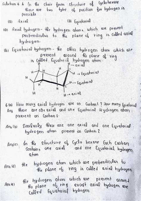Solved Model 2 Axial And Equatorial H Axlal H H H Equitorial H H