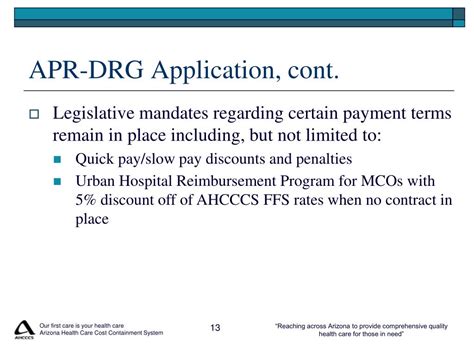 PPT AHCCCS Implementation Of APR DRG Payments PowerPoint Presentation ID