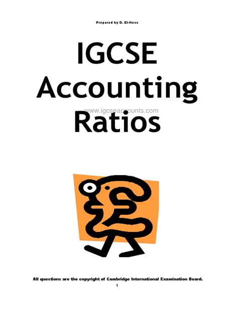 Igcse Accounting Ratios Questionnaire Pdf Pdf Credit Finance