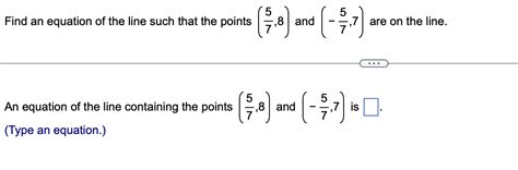 Solved Find An Equation Of The Line Such That The Points Chegg