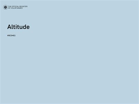 Altitude Color Bcd4e2 The Official Register Of Color Names