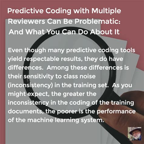 predictive coding with multiple reviewers can be problematic