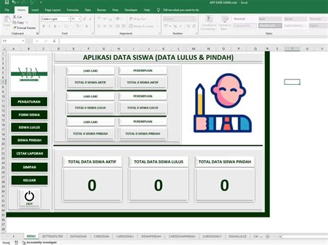 Aplikasi Database Siswa Lengkap Siswa Lulus Dan Siswa Pindah Rekap La