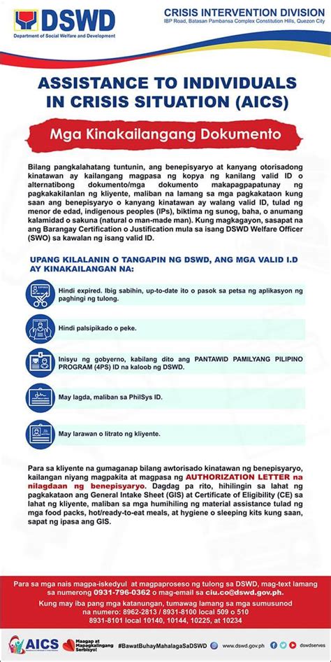 What Is Dswd Aics Program Assistance To Individuals In Crisis Situations Dswd Program
