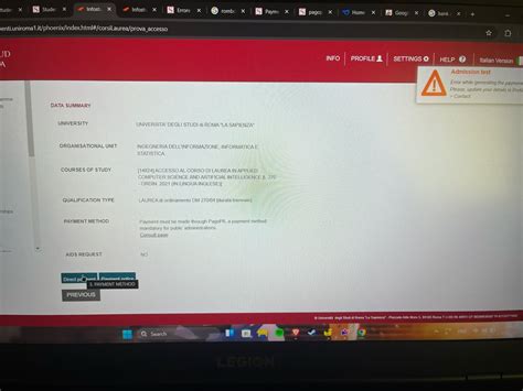 Error While Generating The Payment Please Update Your Details In Profile Contact R