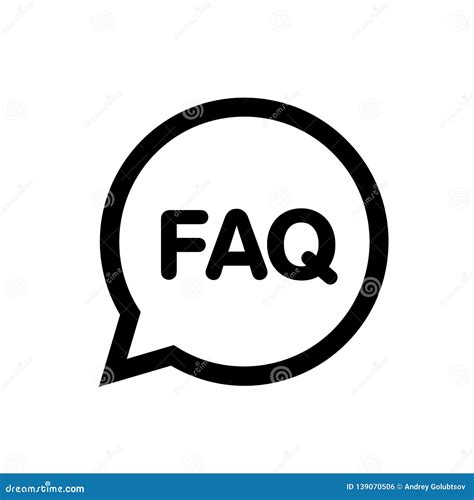 Faq Bubble Question Mark Button Vector Icon Stock Vector