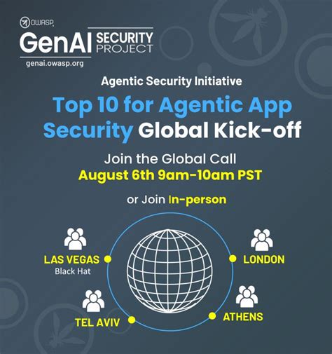 Owasp Launches Global Kickoff For Agentic Ai Security Project Owasp Genai Security Project