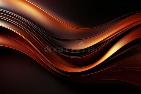 Abstract 3d Luxury Premium Background Black Flowing Curved Waves Golden Accent Lighting