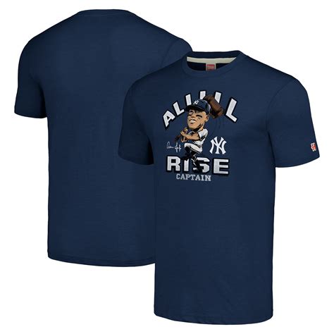 Mens New York Yankees Aaron Judge Homage Navy Caricature Tri Blend T