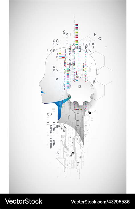 Artificial Intelligence Technical Background Vector Image