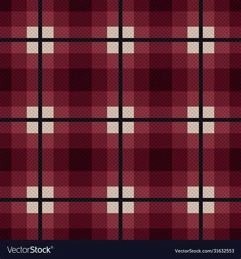 Rectangular Seamless Fabric Pattern In Red And Vector Image