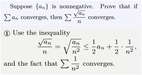 Solved Suppose {an} Is Nonnegative Prove That If ∑an