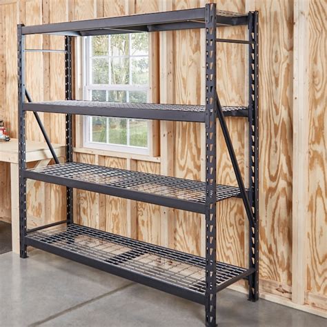 Edsal Muscle Rack Steel Heavy Duty 4 Tier Utility 84 In W X 24 In D X