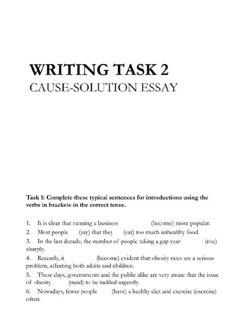 Writing Task 2 Problem And Solution Pdf