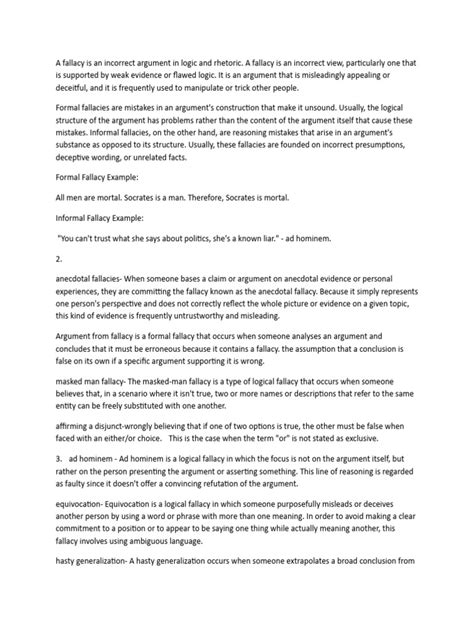Logical Pdf Fallacy Argument