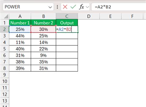 How To Multiply Percentages In Cells In Excel Myexcelonline
