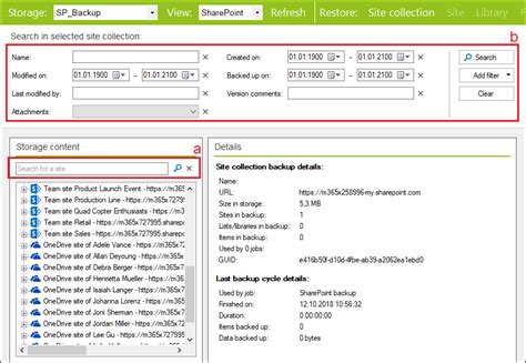 Restoring Backed Up Data Filtering Items To Be Restored CodeTwo Backup User S Manual