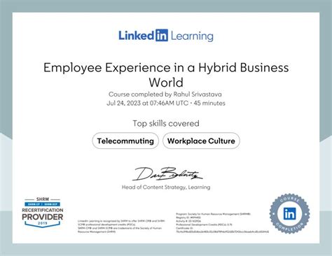 Rahul Srivastava On Linkedin Certificate Of Completion