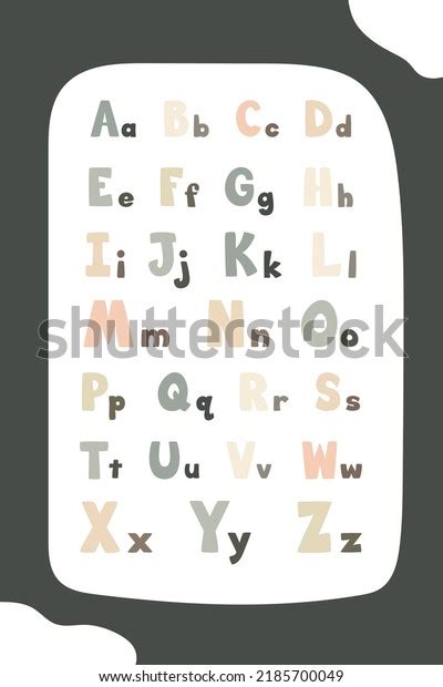 알파벳 포스터 Abc 프린트 인쇄용 알파벳 스톡 벡터로열티 프리 2185700049 Shutterstock