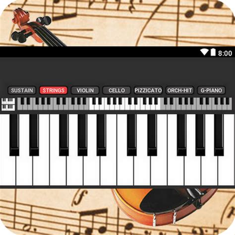 strings and piano keyboard