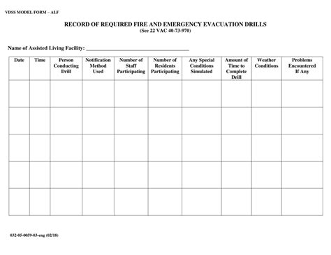 Emergency Fire Drill Log At Carolyn Huddleston Blog