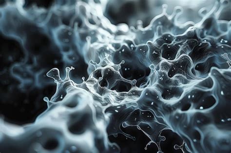 Premium Photo Monochromatic Microstructures Undulating In A Fluid Organic Pattern