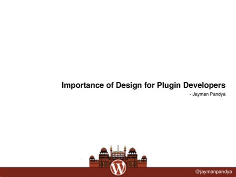 Importance Of Design For Plugin Developers Speaker Deck