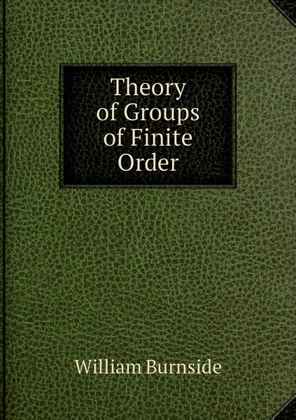 theory of groups of finite order купить с доставкой по выгодным ценам