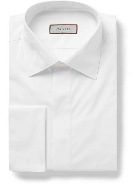 Canali Cotton Poplin Shirt White Canali
