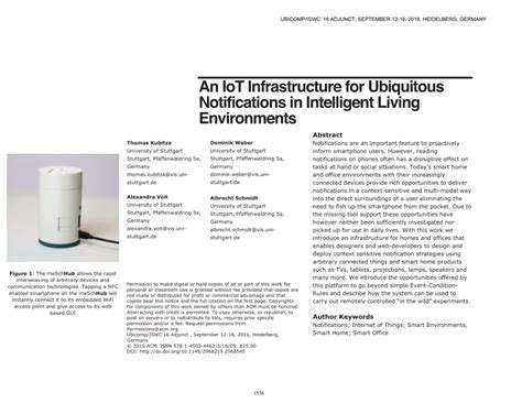 Pdf An Iot Infrastructure For Ubiquitous Notifications In Intelligent Living Environments