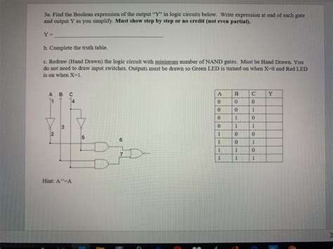 Solved 3a Find The Boolean Expression Of The Output Y In