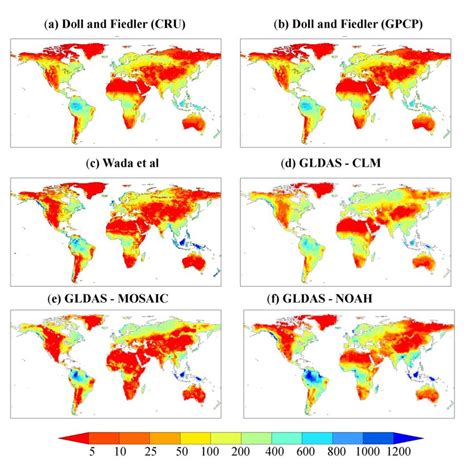 Fig S5 Global Mean Annual Recharge Estimates In Mmyr A By