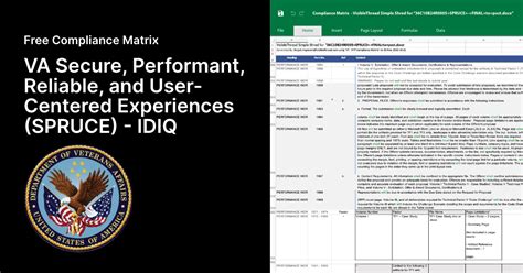 Free Starter Compliance Matrix For The Va Spruce
