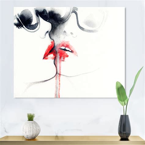 Mercer41 Sexy Glamour Woman Kiss Picture Frame Print On Canvas Wayfair