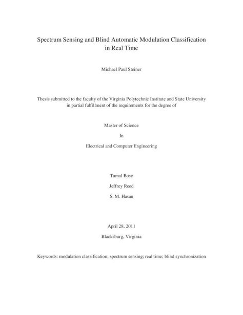 Pdf Spectrum Sensing And Blind Automatic Modulation · Qpsk