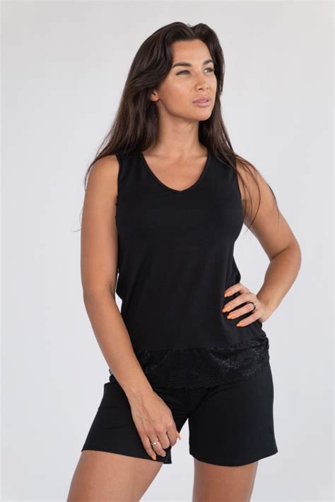Шорты женские удлиненные черные ROSE&PETAL HOMEWEAR KELLY - parishop.ru