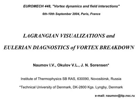 Pdf Lagrangian Visualizations And Eulerian Diagnostics Of
