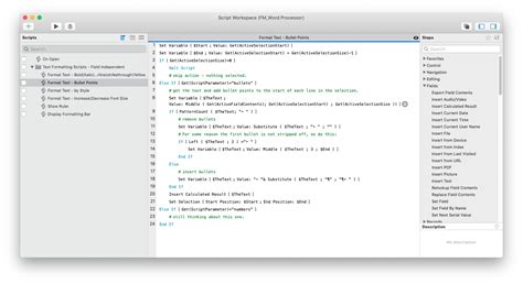 Word Processing Functions In Filemaker Using Buttons And