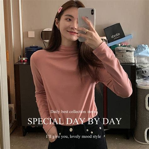 데일리나인 무료배송 Dnyne 여성 기모없는 무지 반폴라 간절기 이너 긴팔 티셔츠 티셔츠 여자 긴팔 반팔